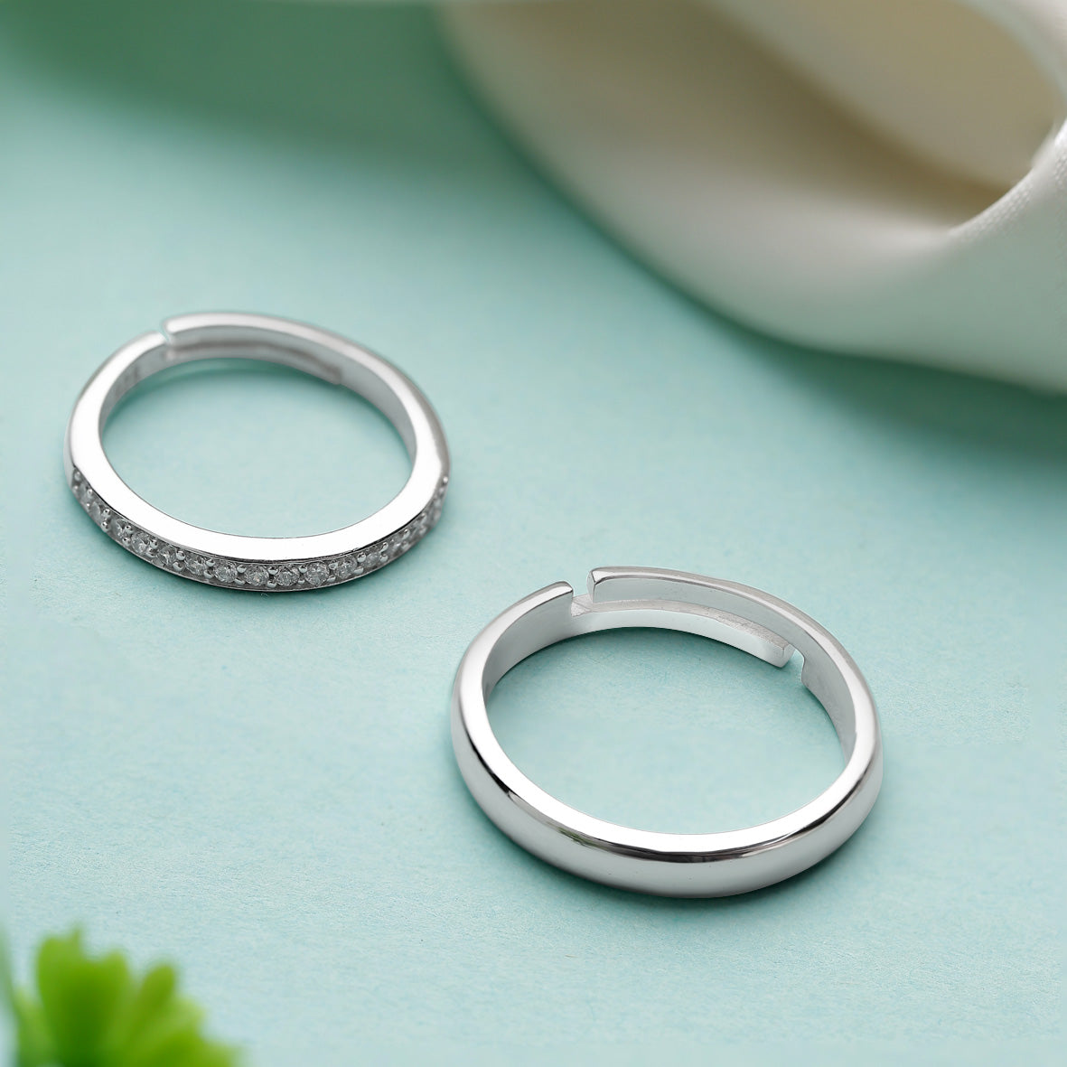 Silver Couple Rings Silver Ring For Couple on Anniversary – Zevrr