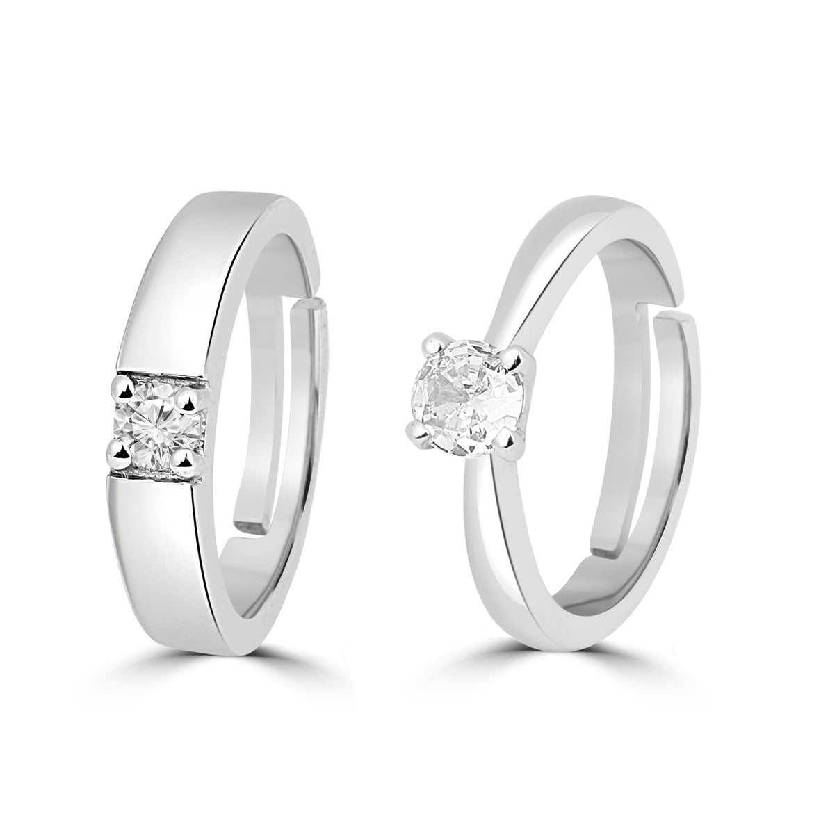 Silver Couple Rings Silver Ring for couples on Anniversary – Zevrr