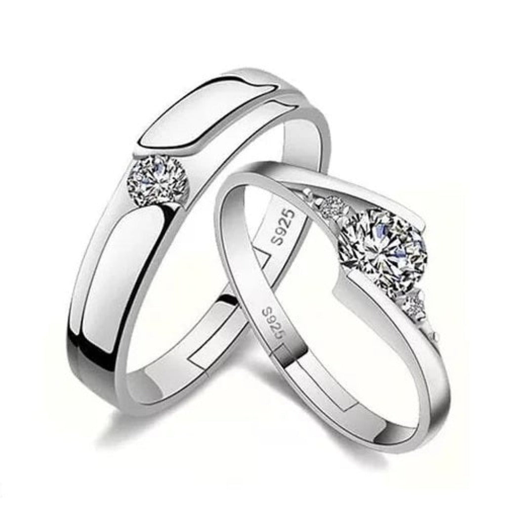 Silver Couple Rings Silver Ring For Couple on Anniversary – Zevrr